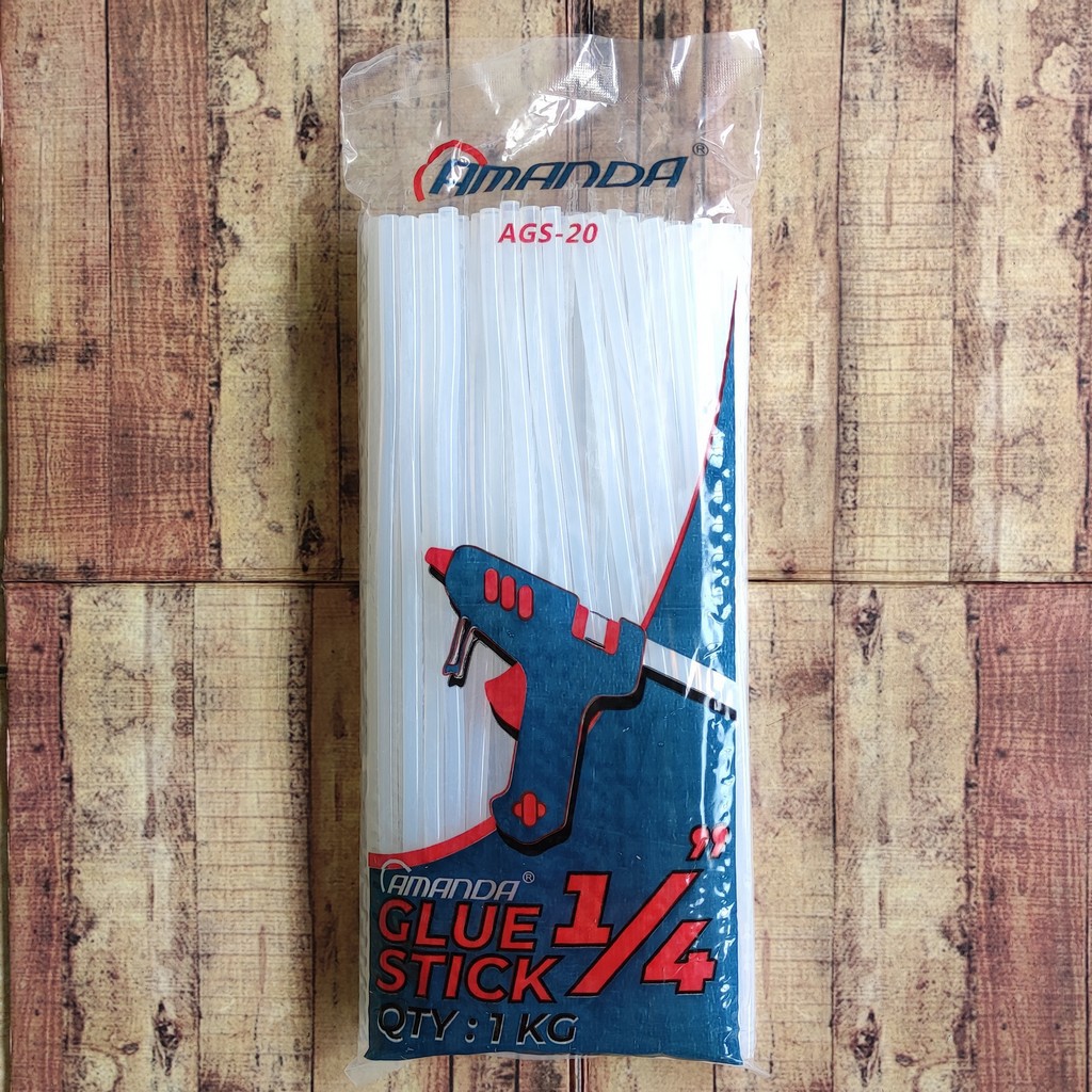 Jual 1 KG Refill Glue Gun Amanda - Isi Lem Tembak Bening Kecil Ukuran ...