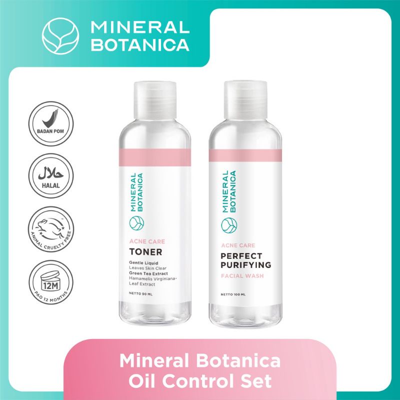 Jual MINERAL BOTANICA Oil Control Paket Set ( Acne Care Facial Wash ...