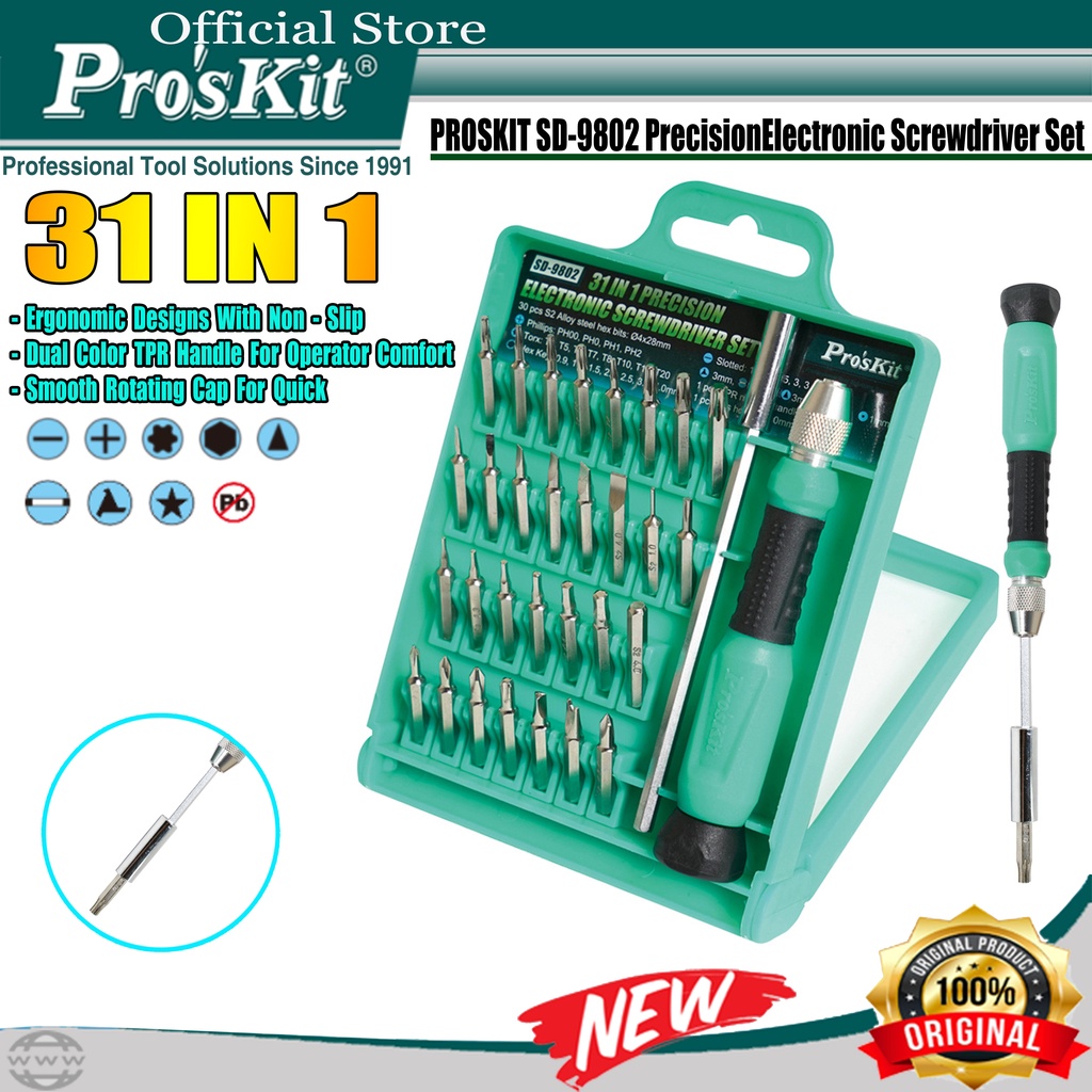 Jual Pro'sKit - Obeng Set Pro'sKit Sd-9802 31 In 1 Precisionelectronic ...