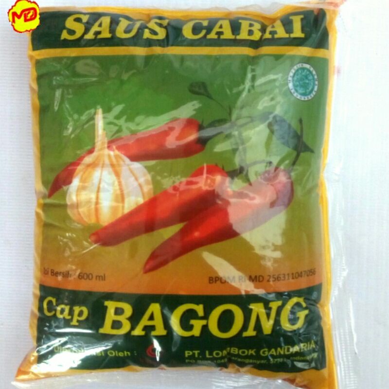 Jual Saos Sambal Cabai cap Bagong kemasan Bantal 600 ml mie ayam dan ...
