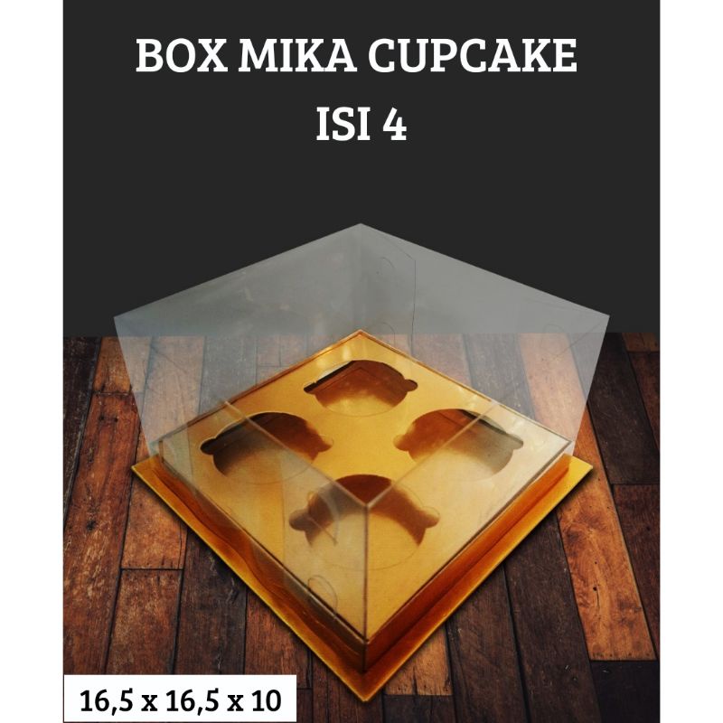 Jual Box Kue / Box Mika Cupcake isi 4 / Kotak Muffin / Box Hamper ...