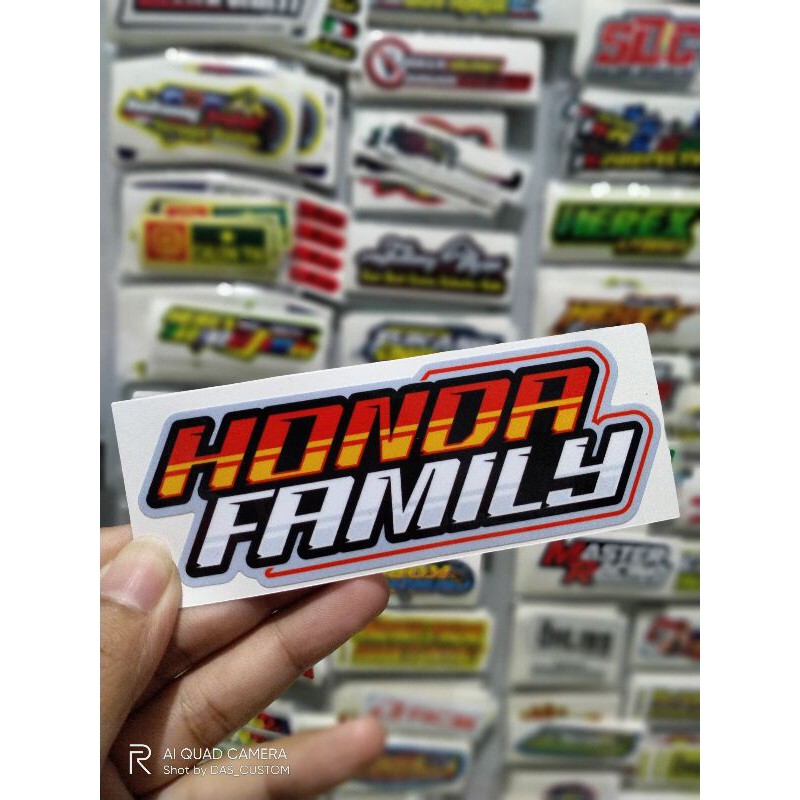 Jual sticker / stiker printing HEREX HONDA FAMILY stiker helm body ...