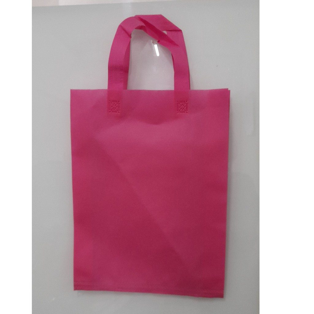 Jual Tas Press Spunbound Tali Goodie Bag Tas Belanja Warna Pink 25 cm x ...