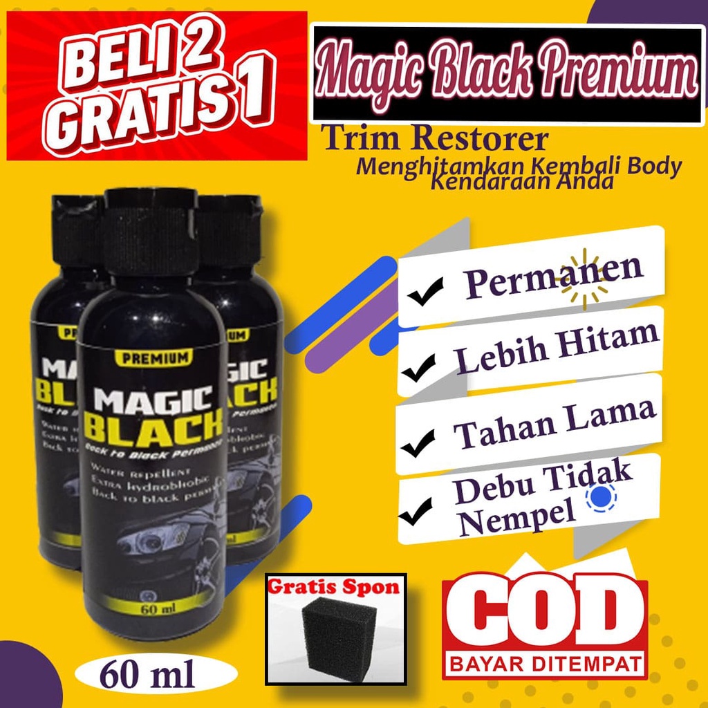Jual Penghitam Body Motor Magic Black Premium 60ml - Penghitam Body ...