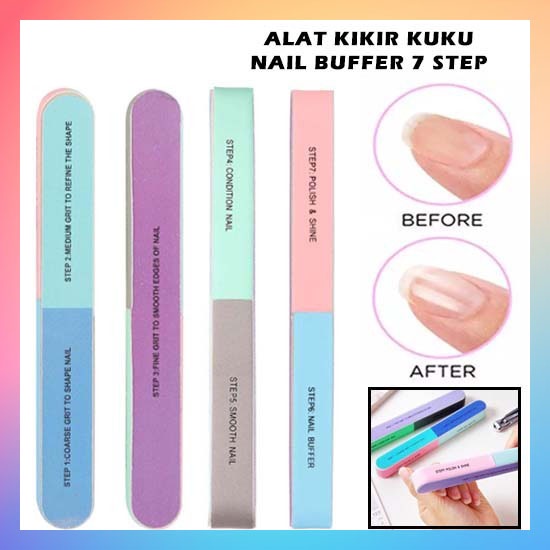 Jual Nail Buffer 7 Sisi Kikir Pengasahan Pengilap Pengasah Asahan Kuku Manicure Manikur / NAIL ...