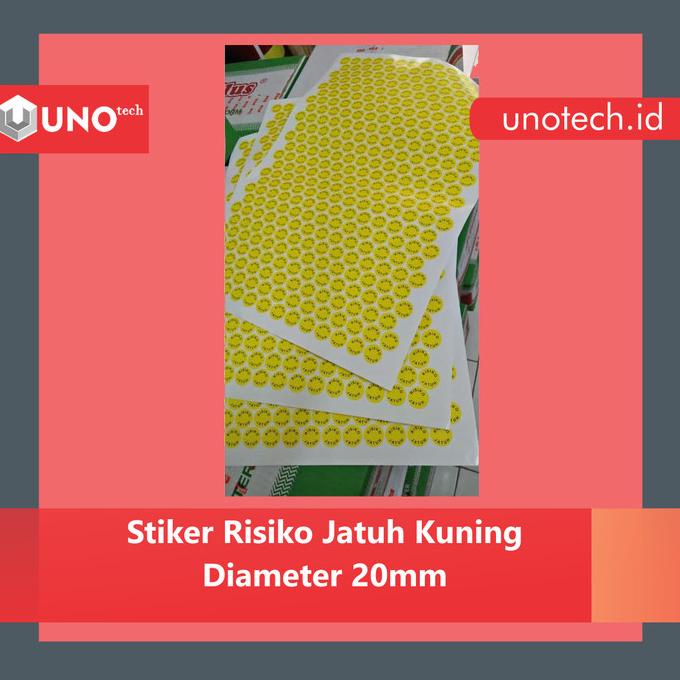 Jual Stiker Risiko Jatuh Kuning Diameter 20mm | Shopee Indonesia