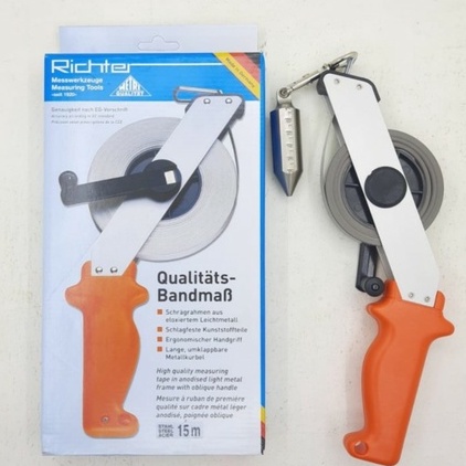 Jual Sounding Tape Richter 15M / Meteran Minyak 15 Meter Stainless ...