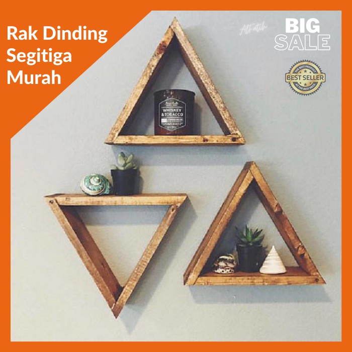 Jual Rak Dinding Segitiga / Ambalan Segitiga / Hiasan Dinding Segitiga ...
