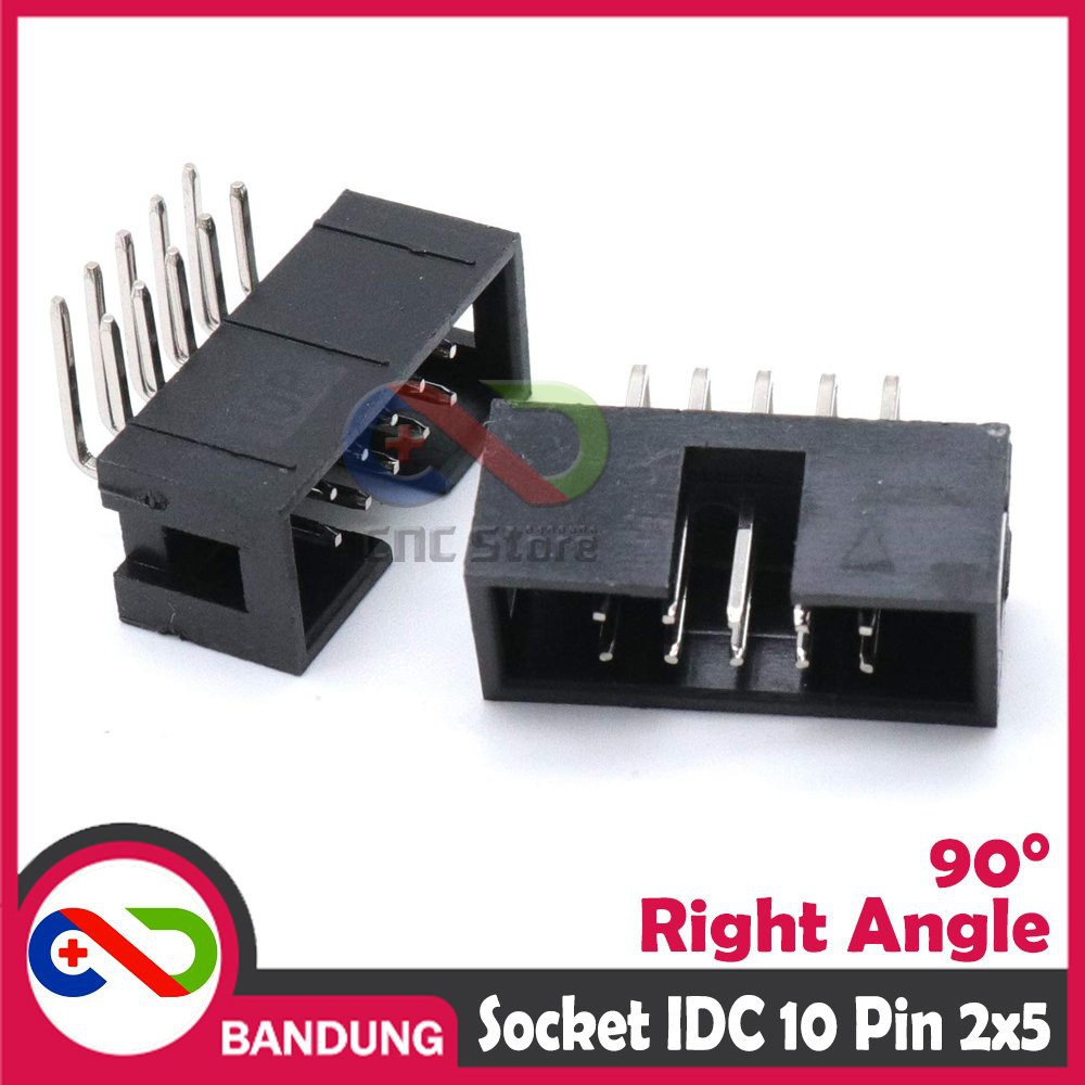 Jual CNC - DC3-10P RIGHT ANGLE SOCKET SOKET PIN IDC 2x5 10PIN BOX ...