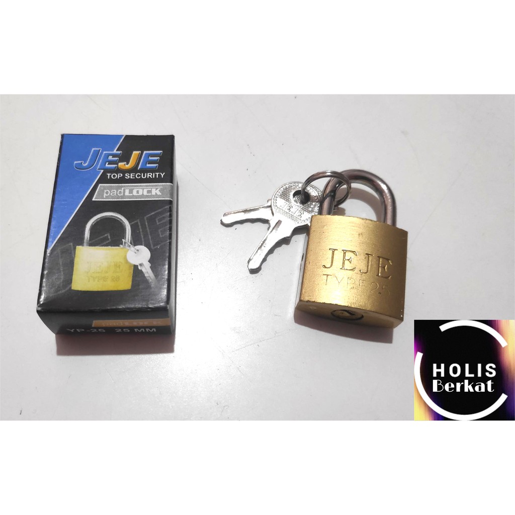 Jual Gembok Kuningan Mini JEJE Top Security 25mm | Shopee Indonesia