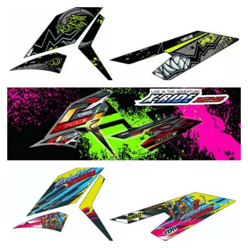 Jual Striping Xride / X Ride 125 All New Variasi Stiker Sticker Skotlet ...