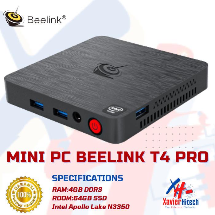 Jual Beelink T4 Pro Mini PC Intel celeron N3350 4/64GB Dual 4K Windows 10 | Shopee Indonesia