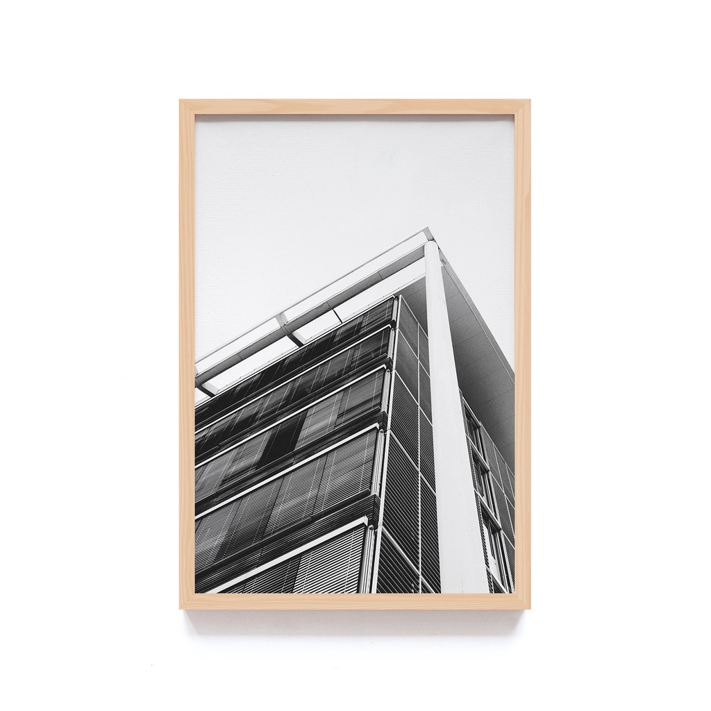 Jual Poster Gedung Hitam Putih Wall Decor Monochrome Architecture Art ...