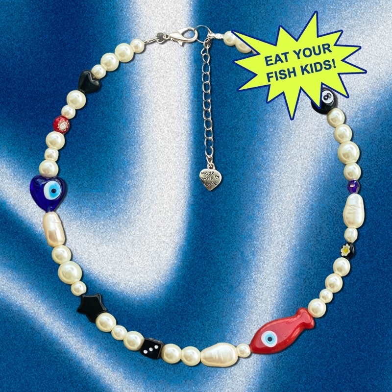 Jual EAT YOUR FISH Pearl Necklace | Shopee Indonesia