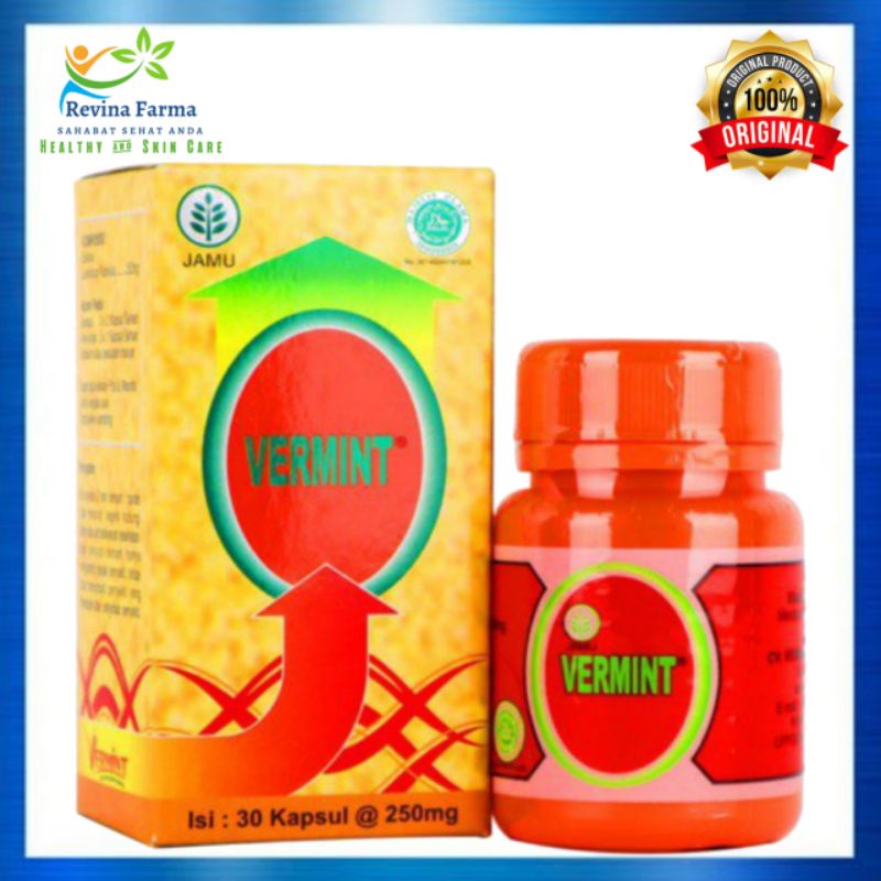 Jual Vermint Kapsul Cacing isi 30 kapsul, Kapsul Cacing Vermint, Ekstra ...