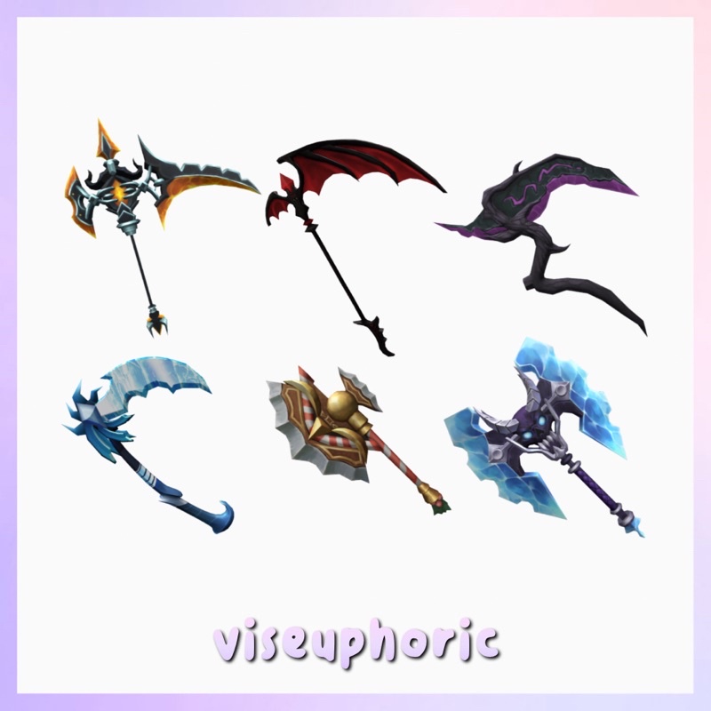 Jual Hallowscythe, Batwing, Elderwood Scythe, Icewing, Logchopper ...