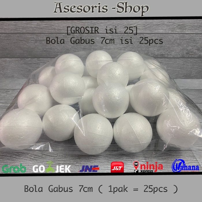 Jual Bola Gabus Styrofoam ukuran 7cm isi 25pcs | Shopee Indonesia