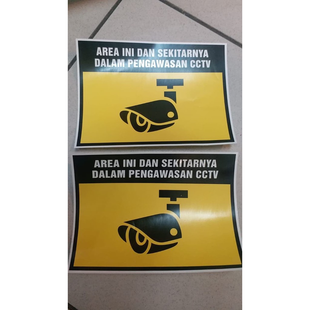 Jual SIGN STICKER AREA INI DAN SEKITARNYA DALAM PENGAWASAN CCTV ...