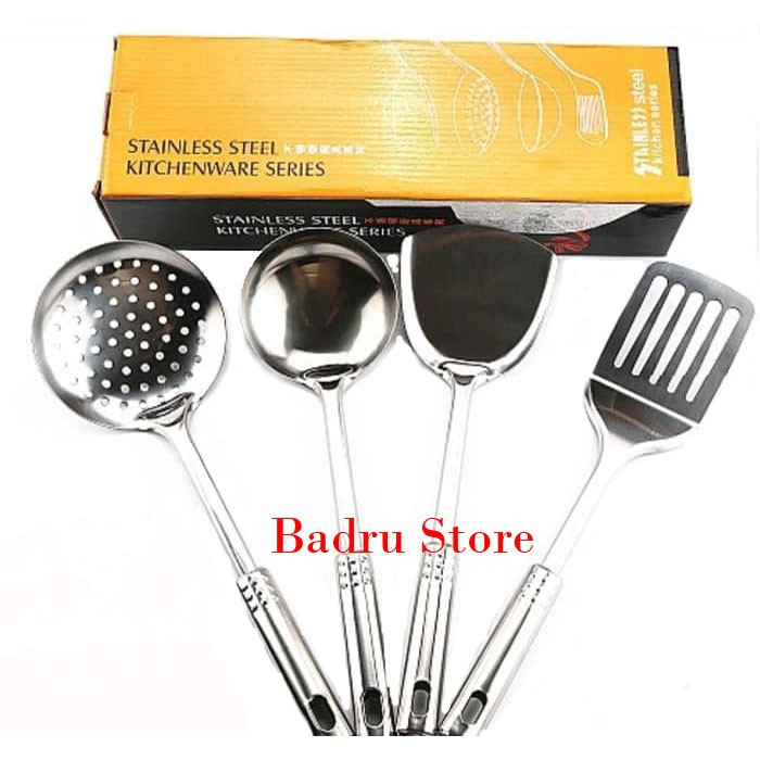 Jual SPATULA SET 4 STAINLESS / sodet stainless isi 4 pcs | Shopee Indonesia