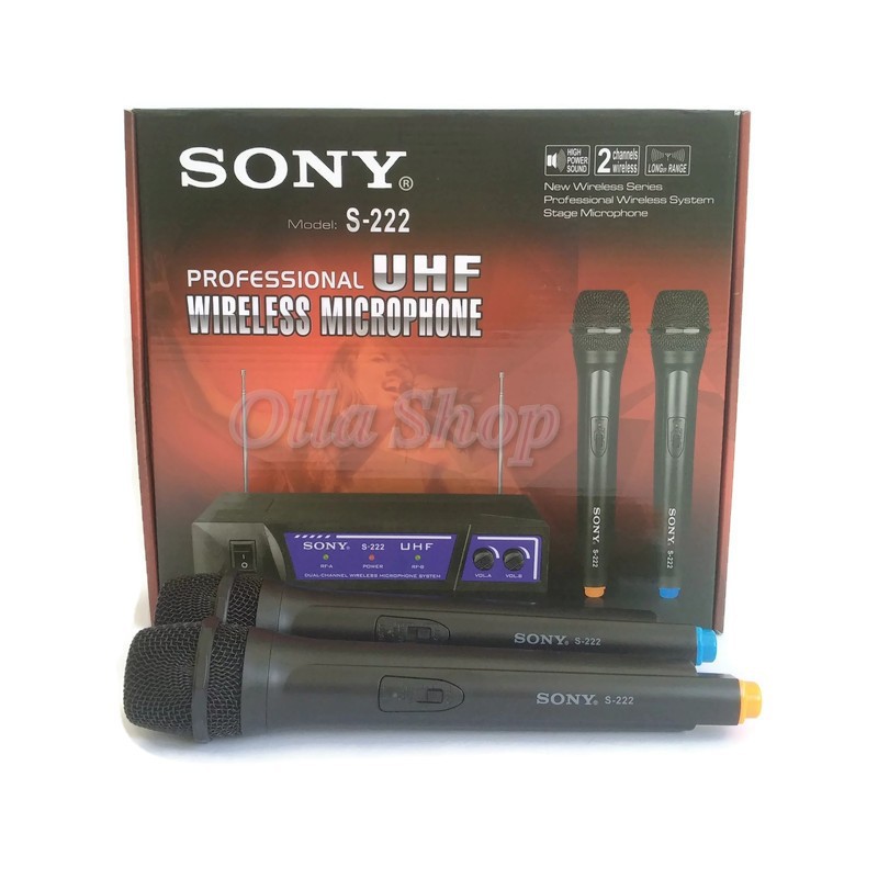 Jual MIC SONY S222 / MICROPHONE WIRELESS SONY S-222 / MIC DOUBLE ...