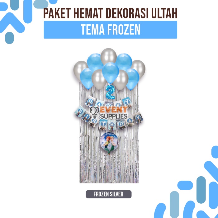 Jual Terlengkap Paket Dekorasi Ulang Tahun Karakter Frozen Warna-Warni ...