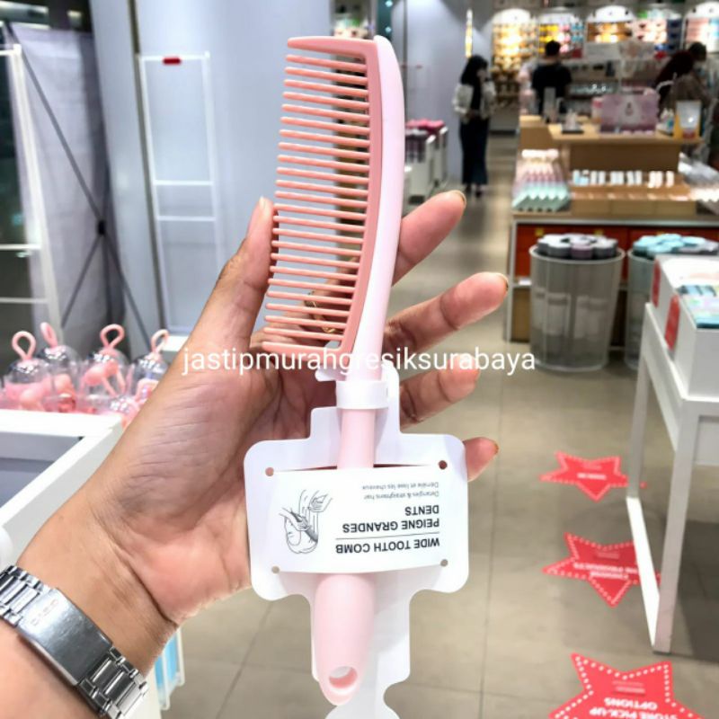 Jual FINE WIDE TOOTH COMB MINISO HAIR BRUSH MINISO SISIR MINISO ...