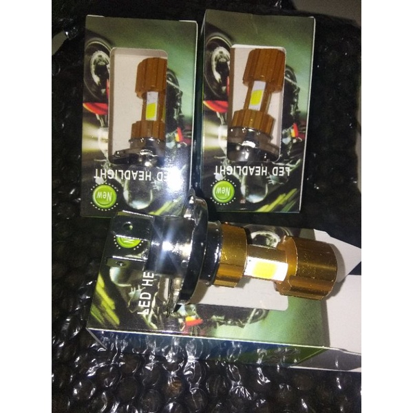 Jual lampu Depan led motor 3 sisi H4 DC Warna(putih) | Shopee Indonesia