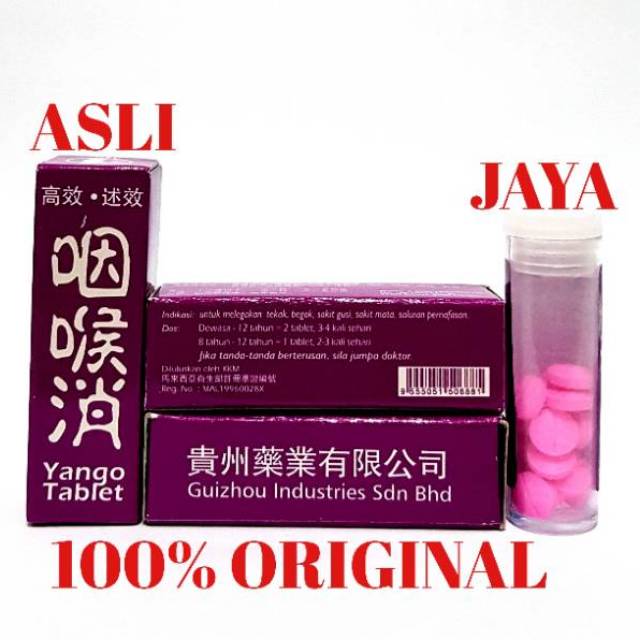 Jual Yango Tablet - Obat Sakit Tenggorokan , Radang dan Sariawan ...