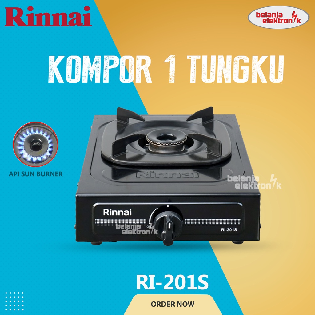 Jual RINNAI RI 201S KOMPOR GAS 1 TUNGKU SUN BURNER | Shopee Indonesia
