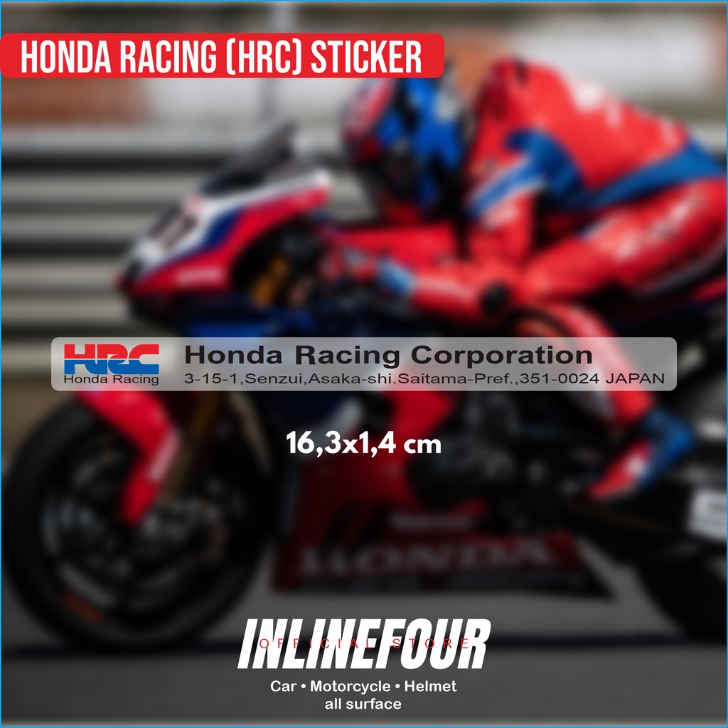 Jual Stiker Sticker Transparan Logo HRC Honda Racing CORPORATION 16cm ...