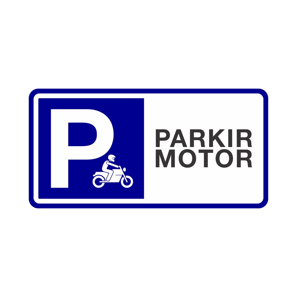 Jual RAMBU PARKIR MOTOR PLAT ALUMINIUM UKURAN 25X50CM | Shopee Indonesia