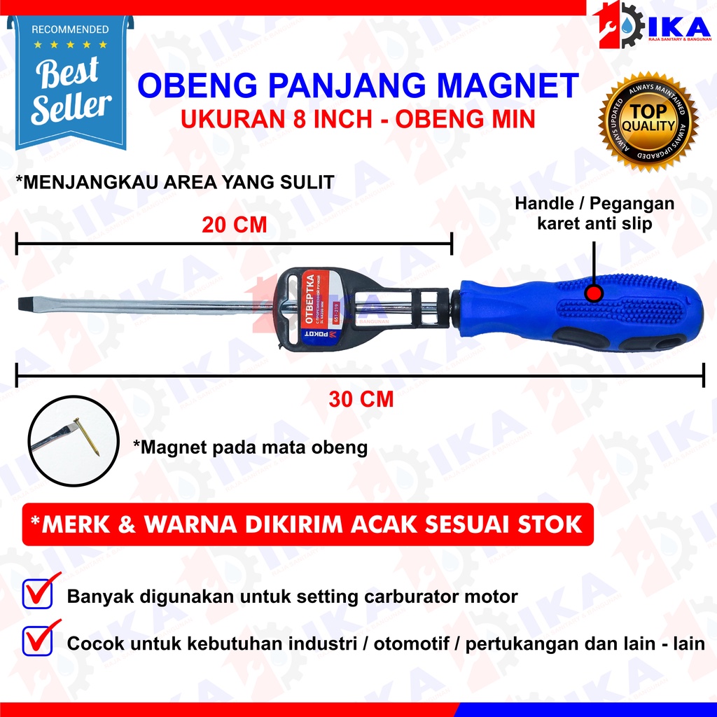 Jual Obeng SUPER PANJANG 10 - 12 inch Bolak Balik Plus Minus ...