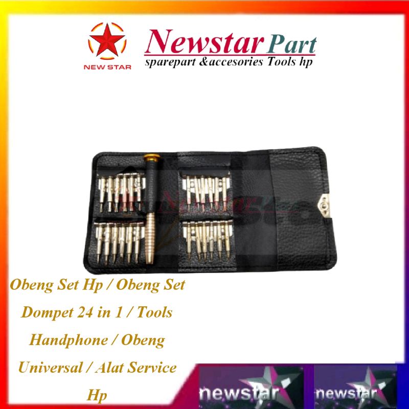 Jual Obeng Set Hp / Obeng Set Dompet 24 in 1 / Tools Handphone / Obeng ...