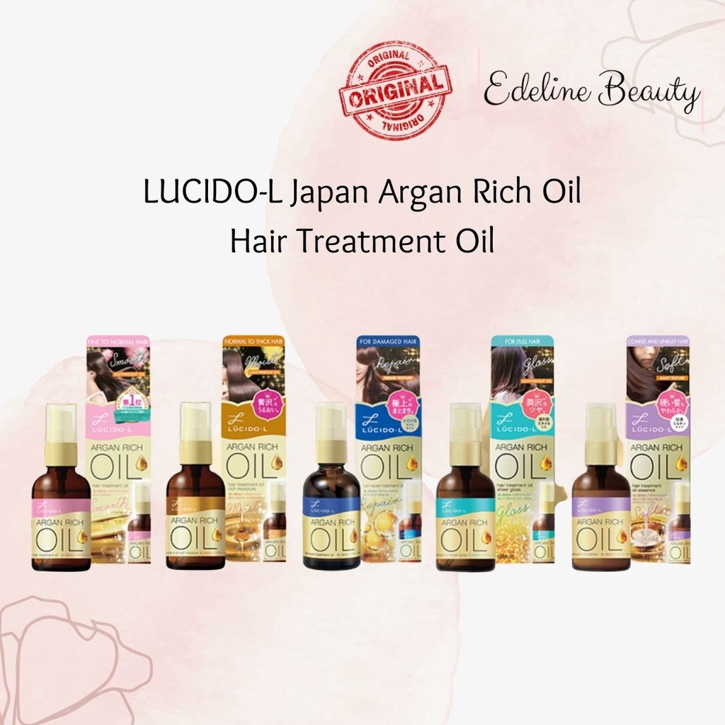 Jual LUCIDO-L Japan Argan Rich Oil EX Hair Treatment Oil 60ml | Shopee ...
