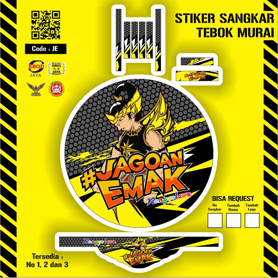 Jual Stiker decal tebok murai stiker sangkar murai | Shopee Indonesia