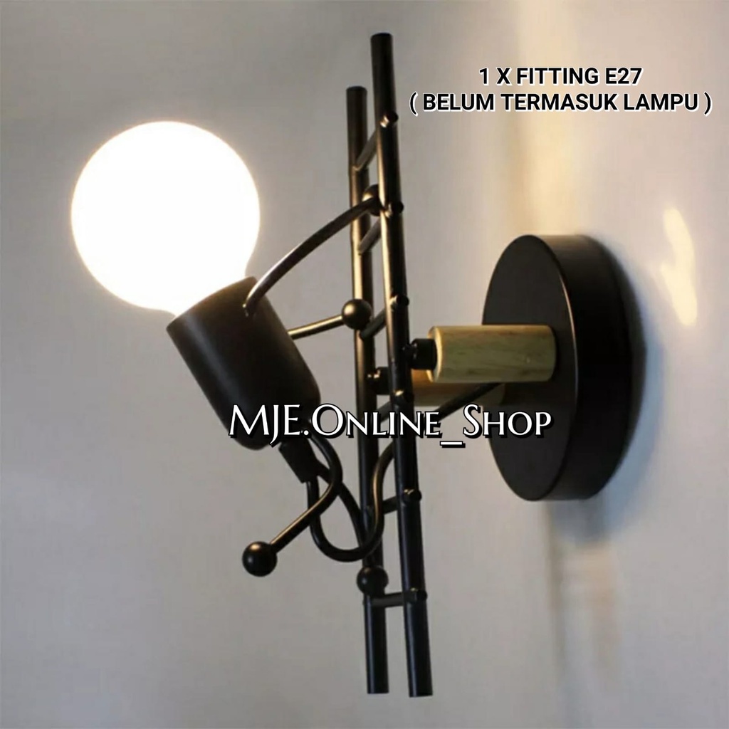 Jual LAMPU DINDING UNIK 1 X FITTING E27 BENTUK KARAKTER ORANG INDOOR ...