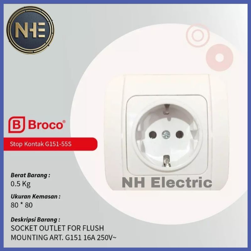 Jual IB Stop Kontak Galleo Putih G151 - Socket Outlet Inbow White ...