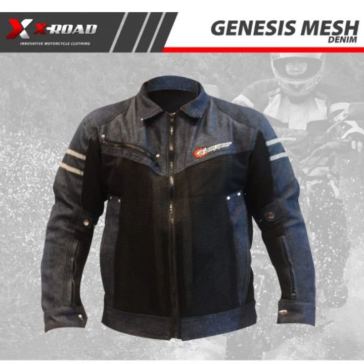 Jual A1am Gear Jaket Denim Genesis Mesh Non Protector | Shopee Indonesia