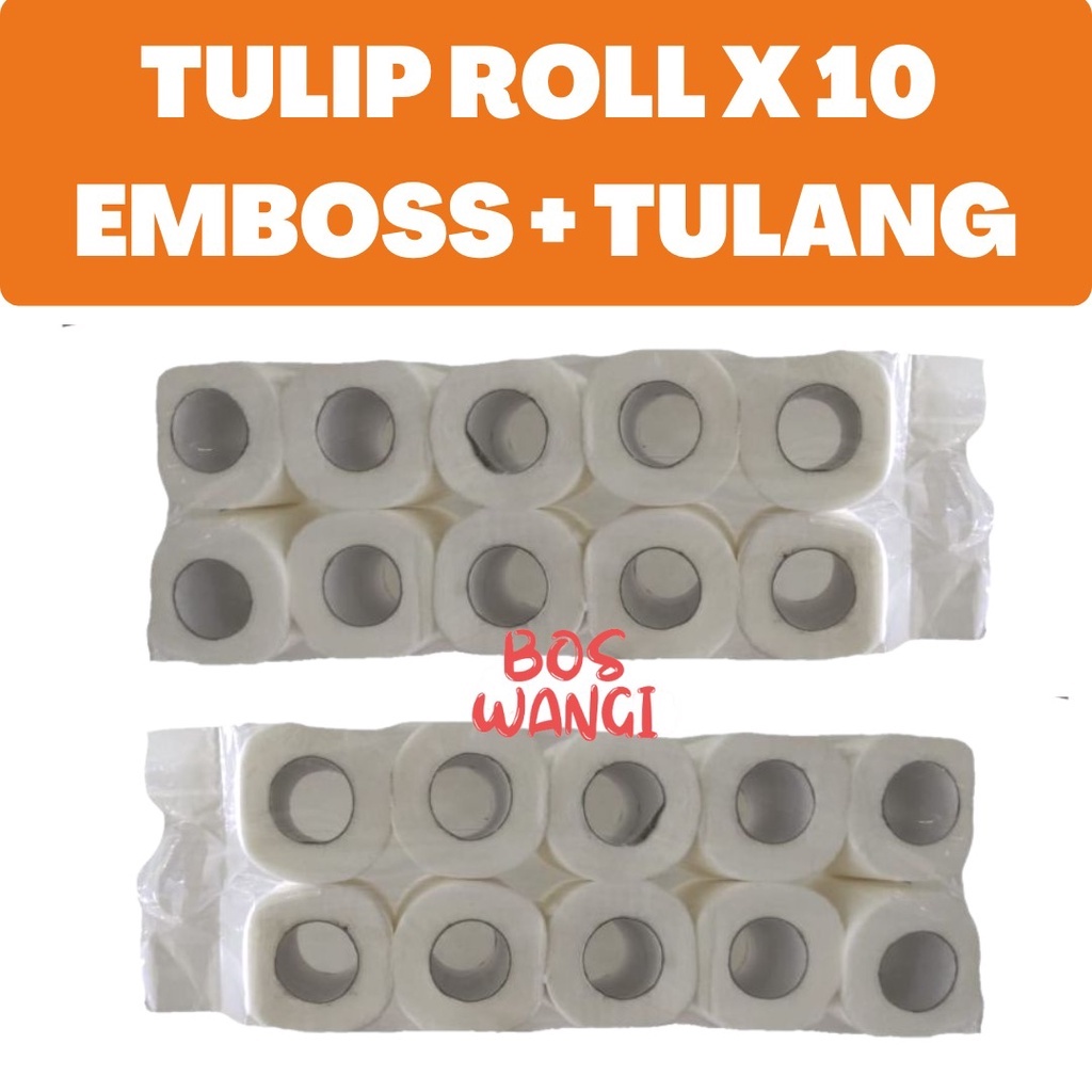 Jual TISSUE TULIP ROLL EMBOSS X10 ROLL / TISSUE TOILET ROLL / TISSUE ...