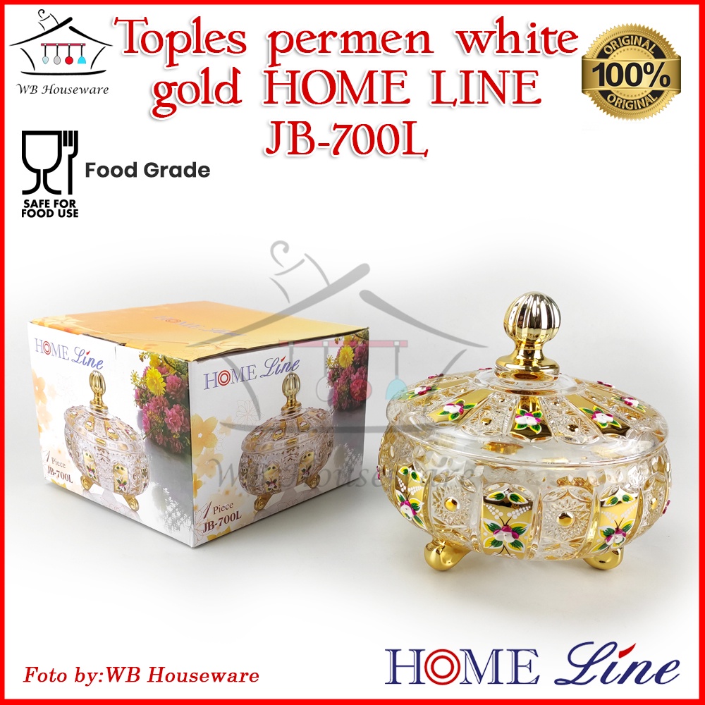 Jual toples permen kue / toples makan / candy jar HOME LINE JB-700L ...
