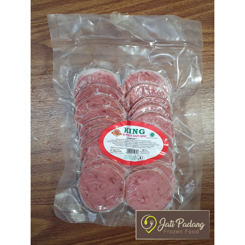 Jual Daging Burger Sapi Kingfood - Beef Burger Sapi isi 20 Potong ...