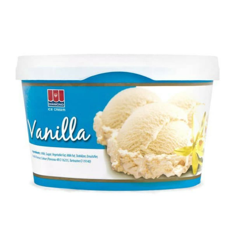 Jual Es krim diamond ice cream original vanilla dan coklat 700ml frozen ...