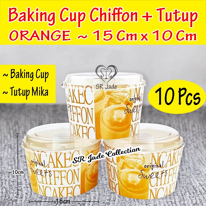 Jual Loyang Chiffon Kertas Premium + Tutup Mika / Baking Cup Case 15 Cm ...