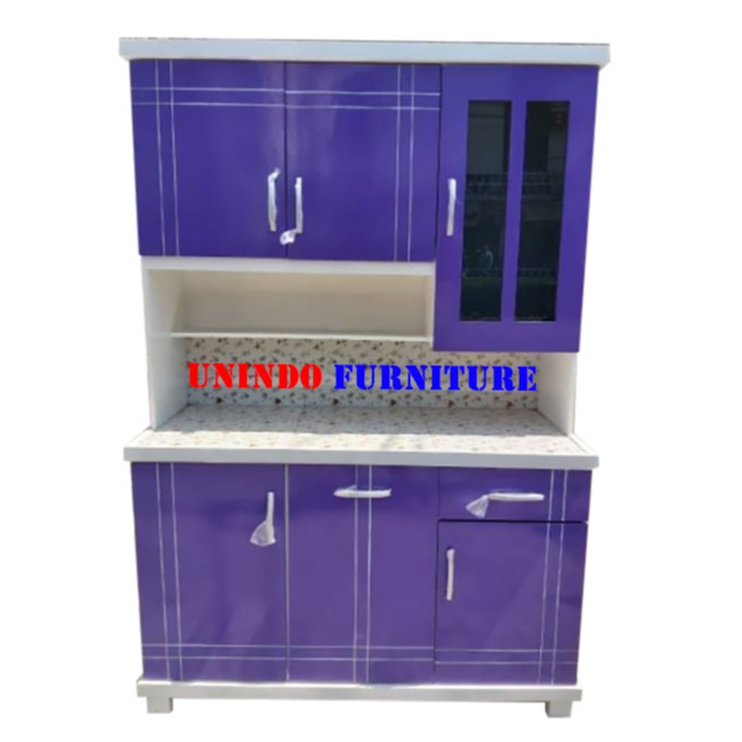 Jual LEMARI DAPUR KITCHEN SET KAYU 3 PINTU UNGU | Shopee Indonesia