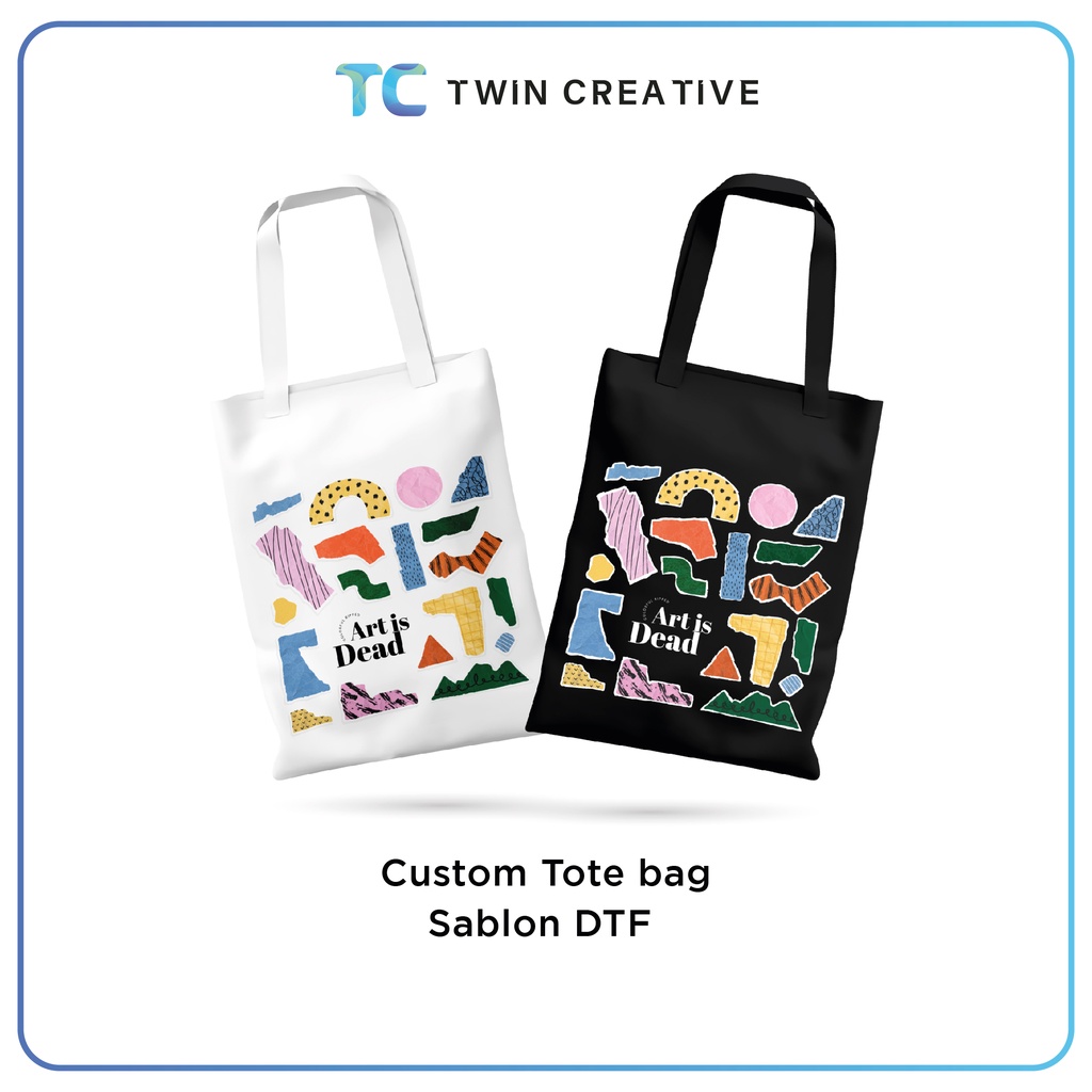 Jual Totebag Custom Tulisan Nama Logo Tas Canvas - Totebag Canvas ...