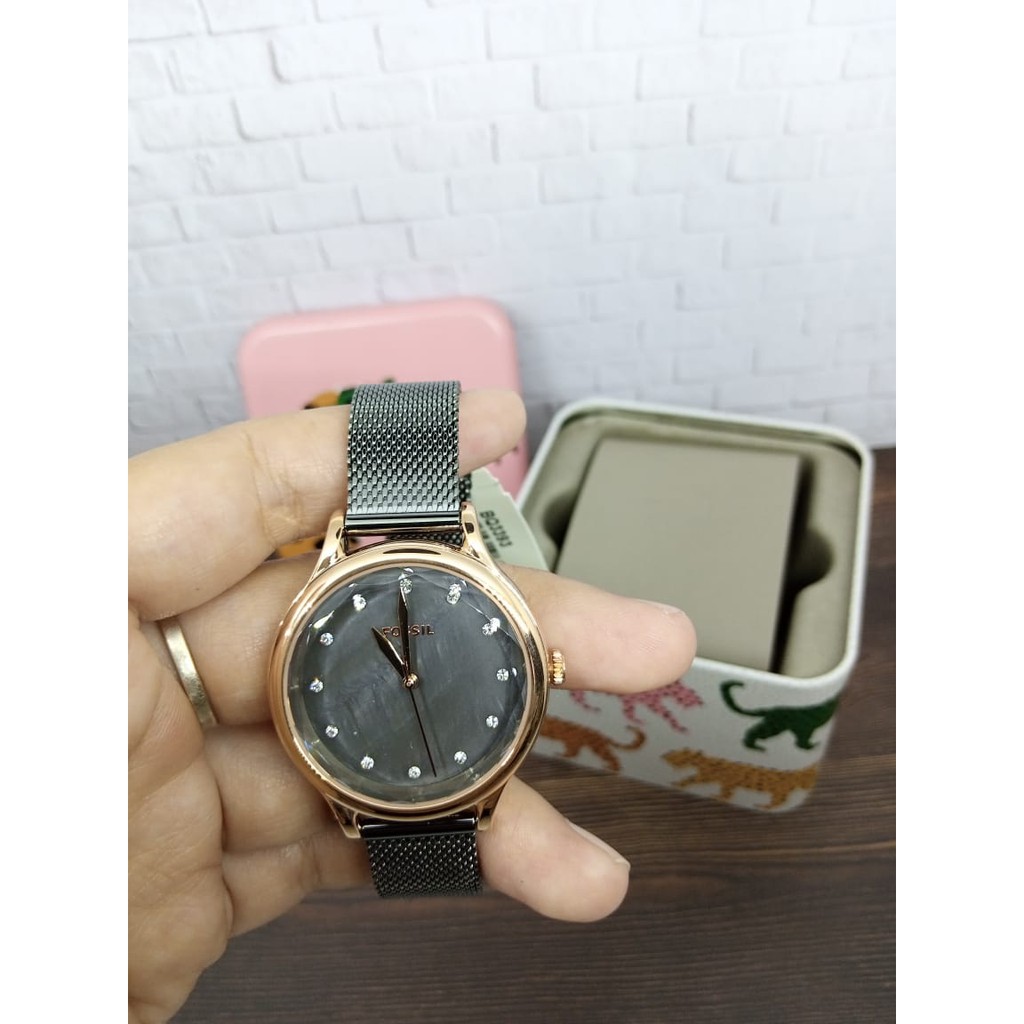 Jual Jam Tangan Wanita Fossil Laney Three-Hand Smoke Stainless Steel ...
