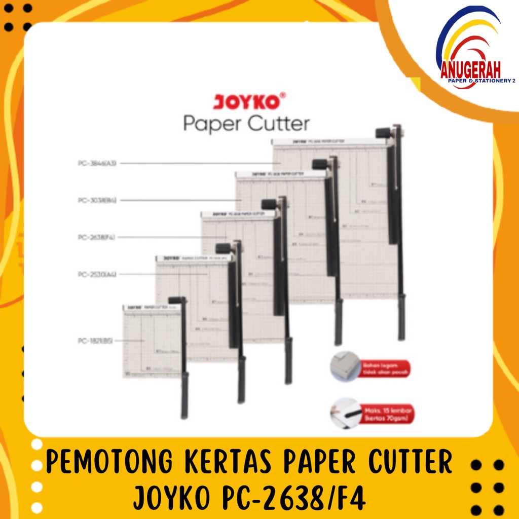 Jual Pemotong Kertas Paper Cutter Joyko Pc 2638 F4 Pcs Shopee Indonesia