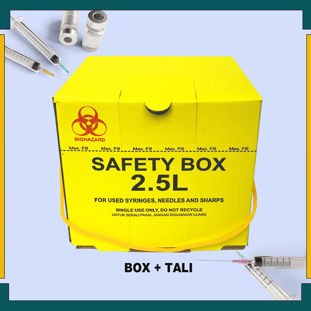 Jual Safety Box 2,5L | Biohazard | Shopee Indonesia