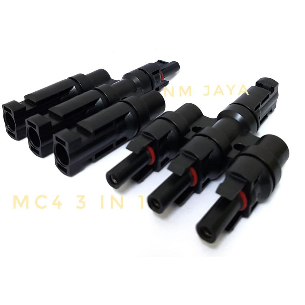 Jual RM_ MC4 Connector 3 in 1 cabang 3 Konektor MC4 3in1 ( 1 ke 3 Splitter ) | Shopee Indonesia