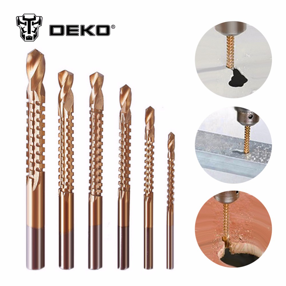 Jual Deko Mata Bor Power Drill HSS Steel 6 PCS - DW1369 - Golden ...